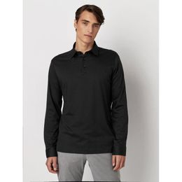 DESOTO Herren DESOTO Langarm-Poloshirt &raquo;Jerseypolo Essential Kent langarm&laquo; Flexibler Stretch schwarz L