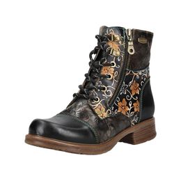 Laura Vita Damen Laura Vita Schn&uuml;rstiefelette &raquo;Laura Vita Stiefelette Leder/Textil&laquo; schwarz 38