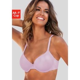 Lascana Damen Lascana &raquo;Ela - perfect basic&laquo; mit B&uuml;gel aus seidiger Microfaser lila 95, Cup A