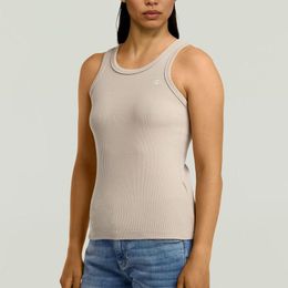 G-Star Raw G-Star Damen G-STAR Tanktop &raquo;Ribbed Tanktop&laquo; mit breiten Tr&auml;gern beige M (38)