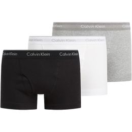 Calvin Klein Underwear Herren Trunk &raquo;TRUNK 3PK&laquo; Packung, 3er-Pack, mit Logo-Elastikbund schwarz-wei&szlig; S (48)
