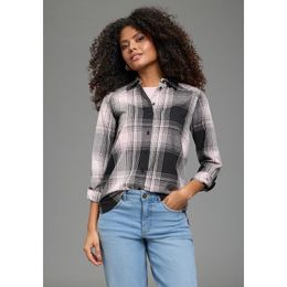 Laura Scott Damen Karobluse klassische Bluse, kariertes Muster, aus leichter Web-Baumwolle 38