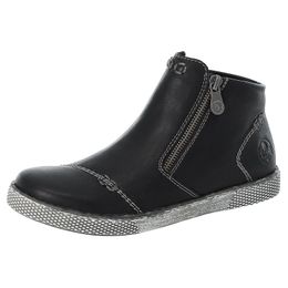 Rieker Damen Schlupfboots , Stiefelette, Schlupfboots mit Rei&szlig;verschluss schwarz 38