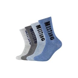 Mustang Herren Mustang Socken &raquo;casual&laquo; 4 Paar, weicher Komfortbund, atmungsaktiv 39-42