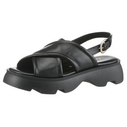 Gabor Damen Sandalette &raquo;YORK&laquo; , Plateau, Riemchensandale, Sommerschuh in trendigem Look, G-Weite schwarz 36