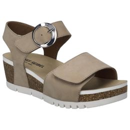 Josef Seibel Damen Keilsandalette &raquo;Quinn 16&laquo; , Plateausandale, Keilsandale mit Klettverschluss beige 41