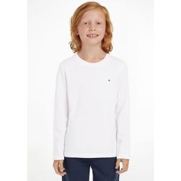 Tommy Hilfiger Jungen Langarmshirt &raquo;BOYS BASIC CN KNIT L/S&laquo; f&uuml;r Jungen wei&szlig; 3/98