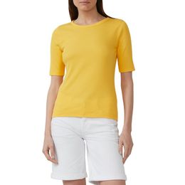 s.Oliver Damen s.Oliver T-Shirt gerippt und mit Stretch gelb 40