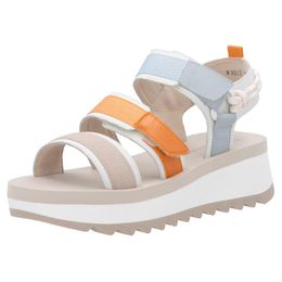 Rieker Sport Damen RIEKER Sport Plateausandale &raquo;Adelaide&laquo; Sommerschuh, Outdoorsandale, Sandalette mit Klettverschl&uuml;sse bunt 43