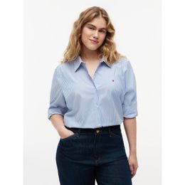 Tommy Hilfiger Curve Damen &raquo;CRV ESS POPLIN REGULAR SHIRT&laquo; in Gro&szlig;en Gr&ouml;&szlig;en, Popeline Qualit&auml;t, Logostickerei 52