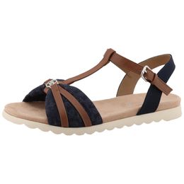 Tom Tailor Damen Tom Tailor Riemchensandale , Sommerschuh, Riemchensandale, Sandalette mit T-Riemen blau 39