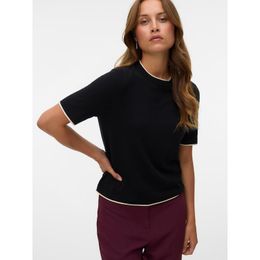 V&eacute;ro Moda Vero Moda Damen Kurzarmpullover &raquo;VMBREEZE SS O-NECK PULLOVER BOO&laquo; schwarz XS