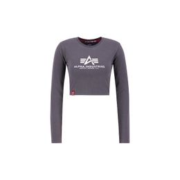 Alpha Industries Damen Sweater &raquo;Basic Cropped Longsleeve W&laquo; grau M