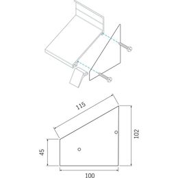 thyssenkrupp ALWO Wandanschluss-Seitenteil-Set 35173 pressblank Montageprofil g&uuml;nstig