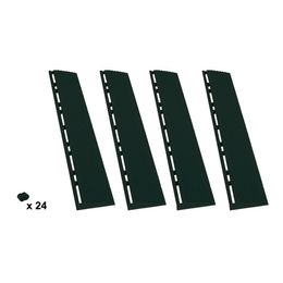 florco Klickfliese Seitenteil-Set Kunststoff schwarz, 1 Pack g&uuml;nstig