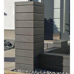 WESERWABEN Gartenmauer Trend-Line Pfeilerabdeckung Anthrazit glatt g&uuml;nstig