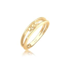 Elli Damen Fingerring &raquo;Kugel Basic 925 Sterling Silber&laquo; gold