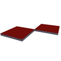 WINNETOO Fallschutzmatte 50x50x4,5cm rot-braun g&uuml;nstig