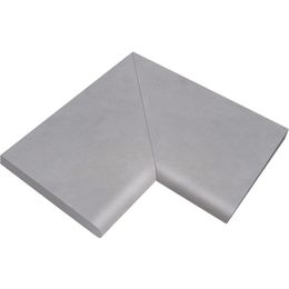 WESERWABEN Beckenrandstein Margo flach Element Ecke 90&deg; Perlgrau Natursteinoptik g&uuml;nstig