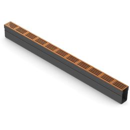Aco Slimline Rinne mit Rost aus Cortenstahl g&uuml;nstig
