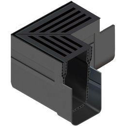 Aco Slimline Eckelement mit Eckrost aus Aluminium schwarz eloxiert g&uuml;nstig