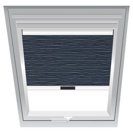 Roto Verdunklungsrollo Linien-Schwarz 3-V53, 65x103 cm (6/10), Elektro,R85 SR,Roto,wei&szlig;e Schiene