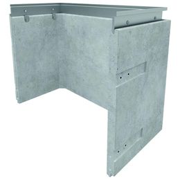 Aco Stahlaufsatz verzinkt Silber f&uuml;r Betonlichtschacht, 1000x2520 mm, 50 mm
