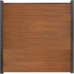 GroJa BasicLine schmal PVC-Steckzaun Sichtschutzzaun Golden Oak Sichtschutz Lamellenzaun g&uuml;nstig