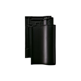 Erlus Flachdachpfanne E58 SL diamantschwarz edelengobiert Dachziegel g&uuml;nstig