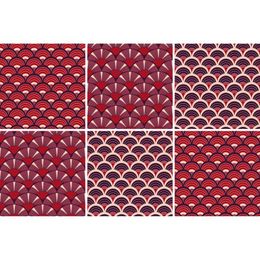 Windhager Fliesenaufkleber Obolus rot 15x15 cm Fliesenfolie, 1 Pack g&uuml;nstig