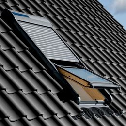 Velux Solar-Rollladen SSL 0000S Aluminium Dunkelgrau, 134x140 cm (UK08)