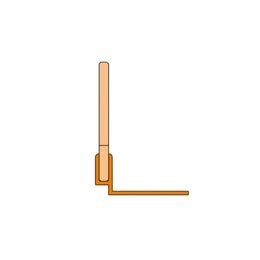 Schl&uuml;ter-SHOWERPROFILE SPS 125 Gef&auml;llekeil V4A Edelstahl geb&uuml;rstet, 1,2 m