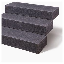 Seltra Natursteine Blockstufe SANOKU ELEGANCE Basalt anthrazit-schwarz, 15x35x50 cm