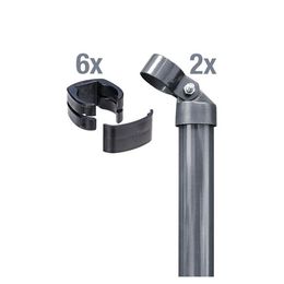 Alberts Zauneck-Set f&uuml;r Fix-Clip Pro anthrazit-metallic, 122 cm, Aufschrauben
