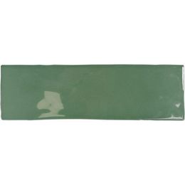 Wellker Wandfliese Santa Ana Gr&uuml;n glasiert gl&auml;nzend Rundkante 6,5x20 cm St&auml;rke 9 mm, 1 Pack g&uuml;nstig