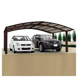 XIMAX Aluminium Carport Portoforte M Edelstahl-Optik Unterstand, 137 kg/m&sup2;, 4954 mm,5423 mm