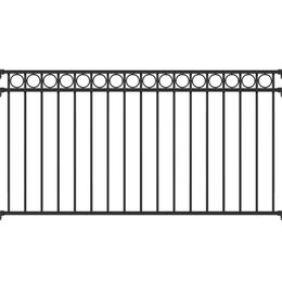 Alberts Zaunfeld Circle matt schwarz Metallzaun, 100 cm