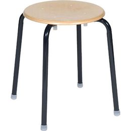 Wellker Hocker aus Rundrohr, 600 mm