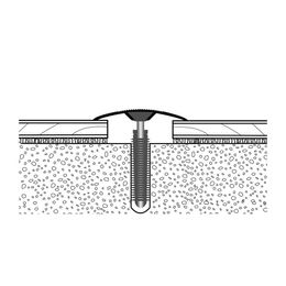 PARKETTFREUND &Uuml;bergangsprofil PF 188 Alu eloxiert Sand Einschlagd&uuml;bel &Uuml;bergangsschiene, 90 cm