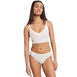 Sloggi Damen Sloggi Bralette &raquo;ZERO Feel Bliss Bralette&laquo; unsichtbar mit Spitzenoptik wei&szlig; XL, N-Gr