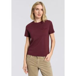 Gant Damen T-Shirt &raquo;REG TONAL SHIELD SS T-SHIRT&laquo; Rundhals, Ton in Ton Stickerei grau S