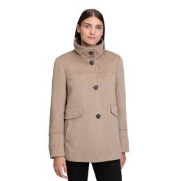 Gil Bret Damen Wolljacke ohne Kapuze mit Stehkragen und Knopfleiste beige 38
