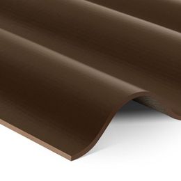 thyssenkrupp Swisspearl Sinus-Wellplatte 177/51 P5 Faserzement vorperforiert dunkelbraun, 1250 mm