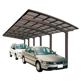 XIMAX Aluminium Carport Portoforte Tandem Mattbraun Unterstand, 75 kg/m&sup2;, 2704 mm,9826 mm