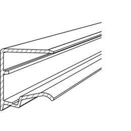 thyssenkrupp ALWO Kombi-Abschlussprofil pressblank Montageprofil, 2100 mm, 6 mm Stegplatten