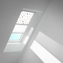 Velux Verdunkelungsrollo Duo DFD Kids Drachen 4667, U08, GGU,Manuell,Velux,wei&szlig;e Schiene