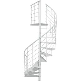 Minka Spindeltreppe Milano wei&szlig; Wendeltreppe, 120 cm