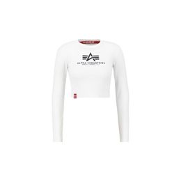Alpha Industries Damen Sweater &raquo;Basic Cropped Longsleeve W&laquo; wei&szlig; L