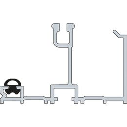 thyssenkrupp ALWO Komplettsystem 16 Randunterprofil 8212 pressblank Montageprofil, 4000 mm