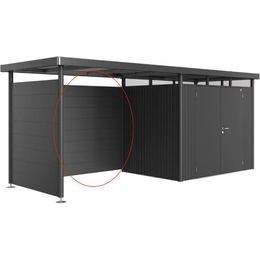 BioHort R&uuml;ckwand f&uuml;r Seitendach Ger&auml;tehaus HighLine H2-H5 dunkelgrau-met, Gr. S (134x180 cm)